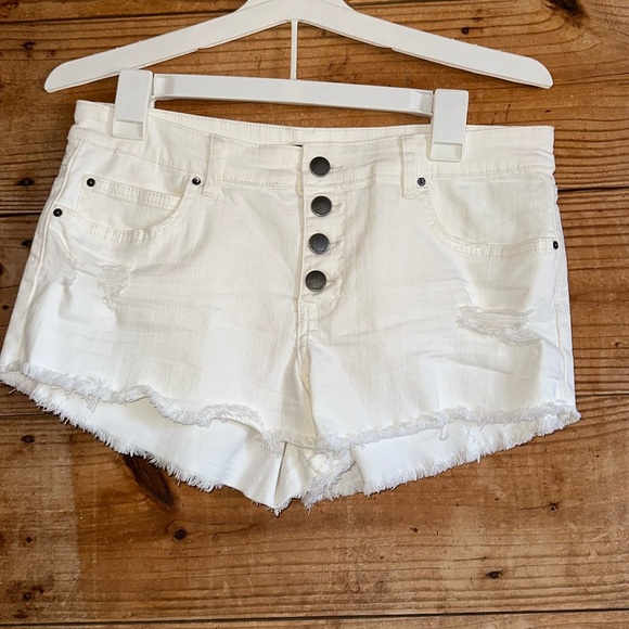 Billabong | Shorts | Billabong White Denim Button Fly Shorts | Poshmark